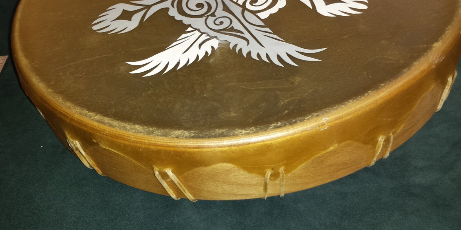 TRIPLE RAVEN SPIRAL. Deep Toned Hoop Drum Native | Etsy