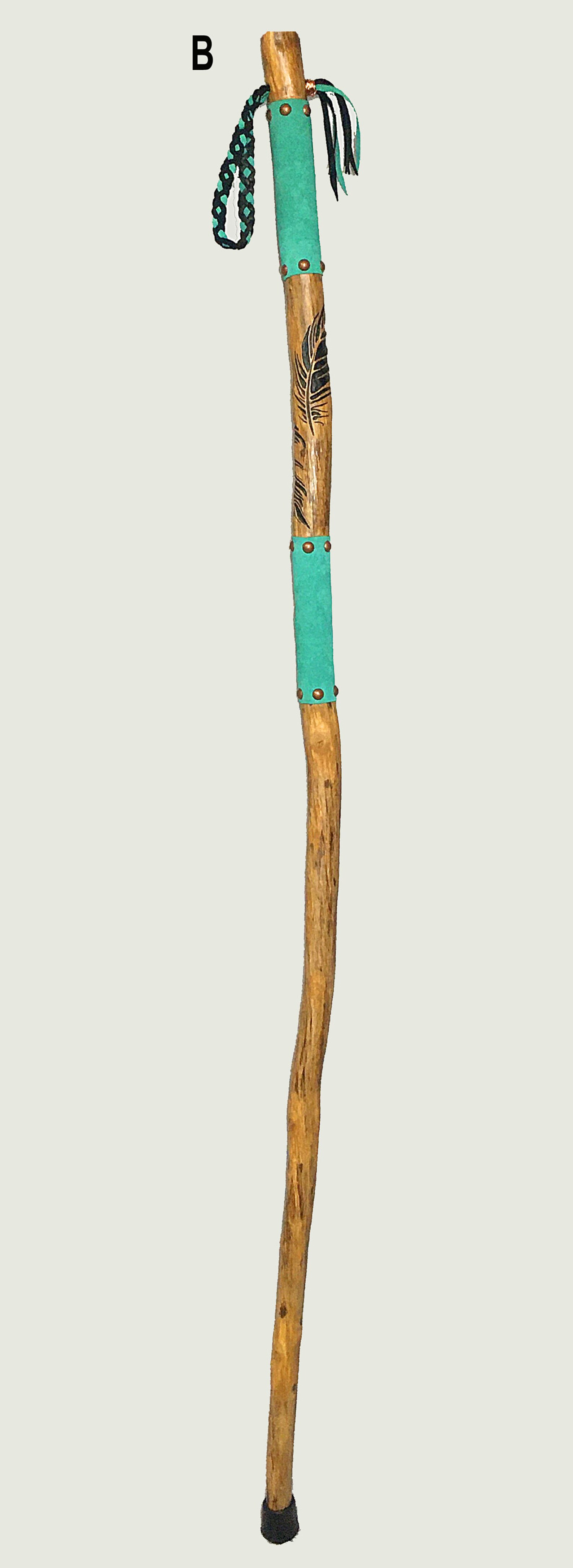 WALKING STICK Hiking Hand-crafted and carved Then Painted - Etsy
