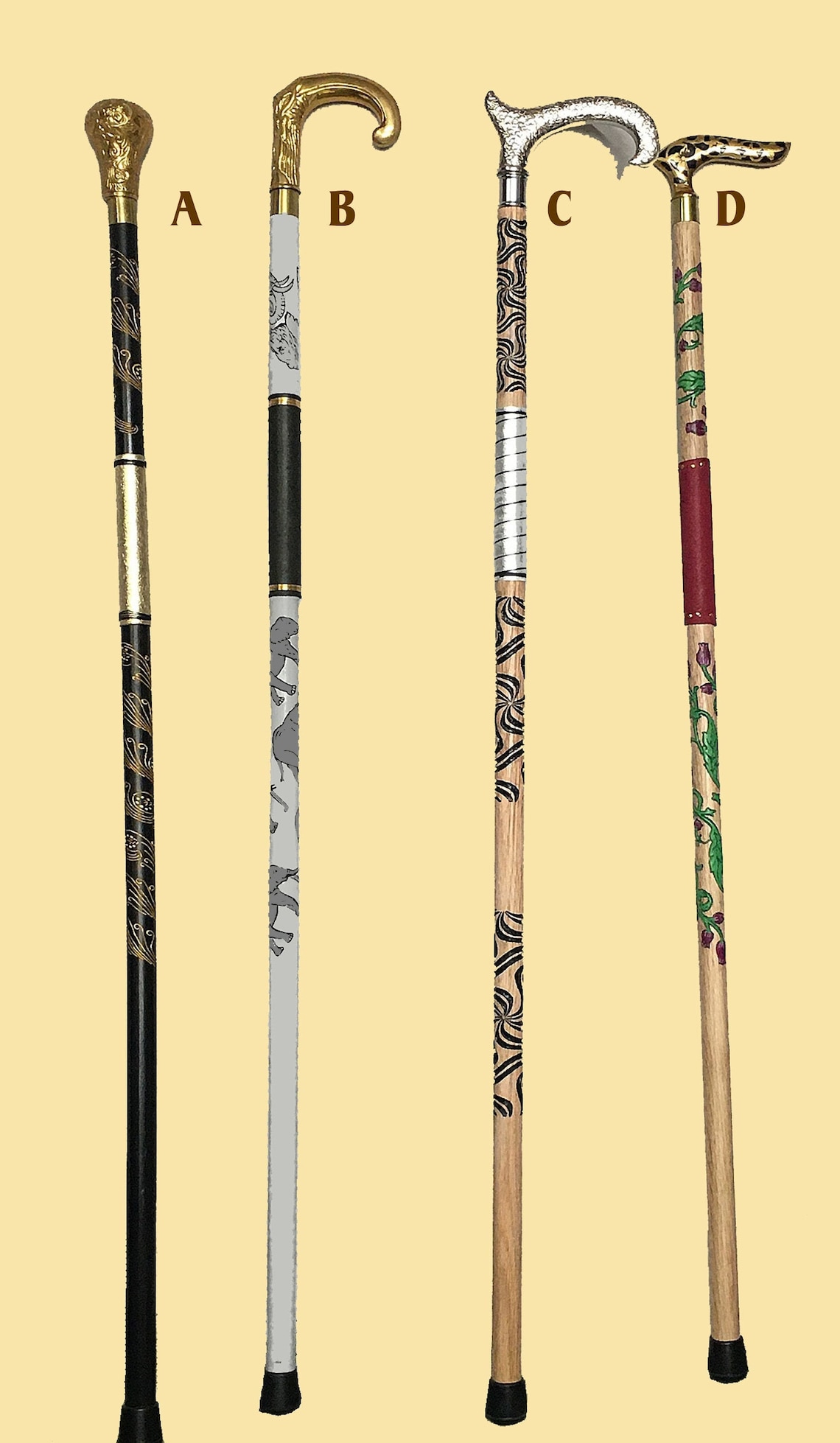 HAND-CARVED CANES You'll Be Proud to Walk With Around Town - Etsy