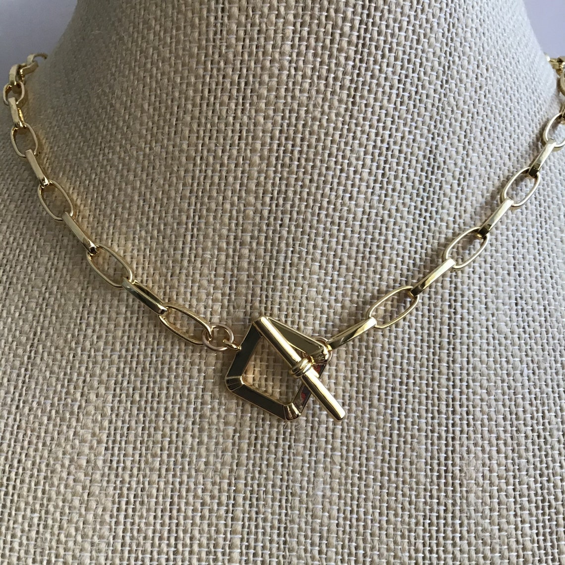 GOLDFILLED PAPERCLIP NECKLACE Paperclip Chain Necklace - Etsy