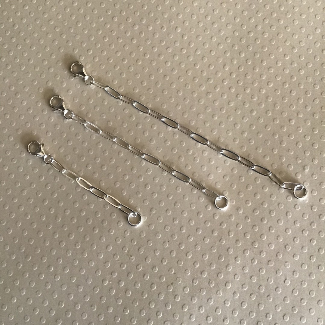 STERLING SILVER EXTENDERS, Extender Chain, Necklace Extender, Sterling ...