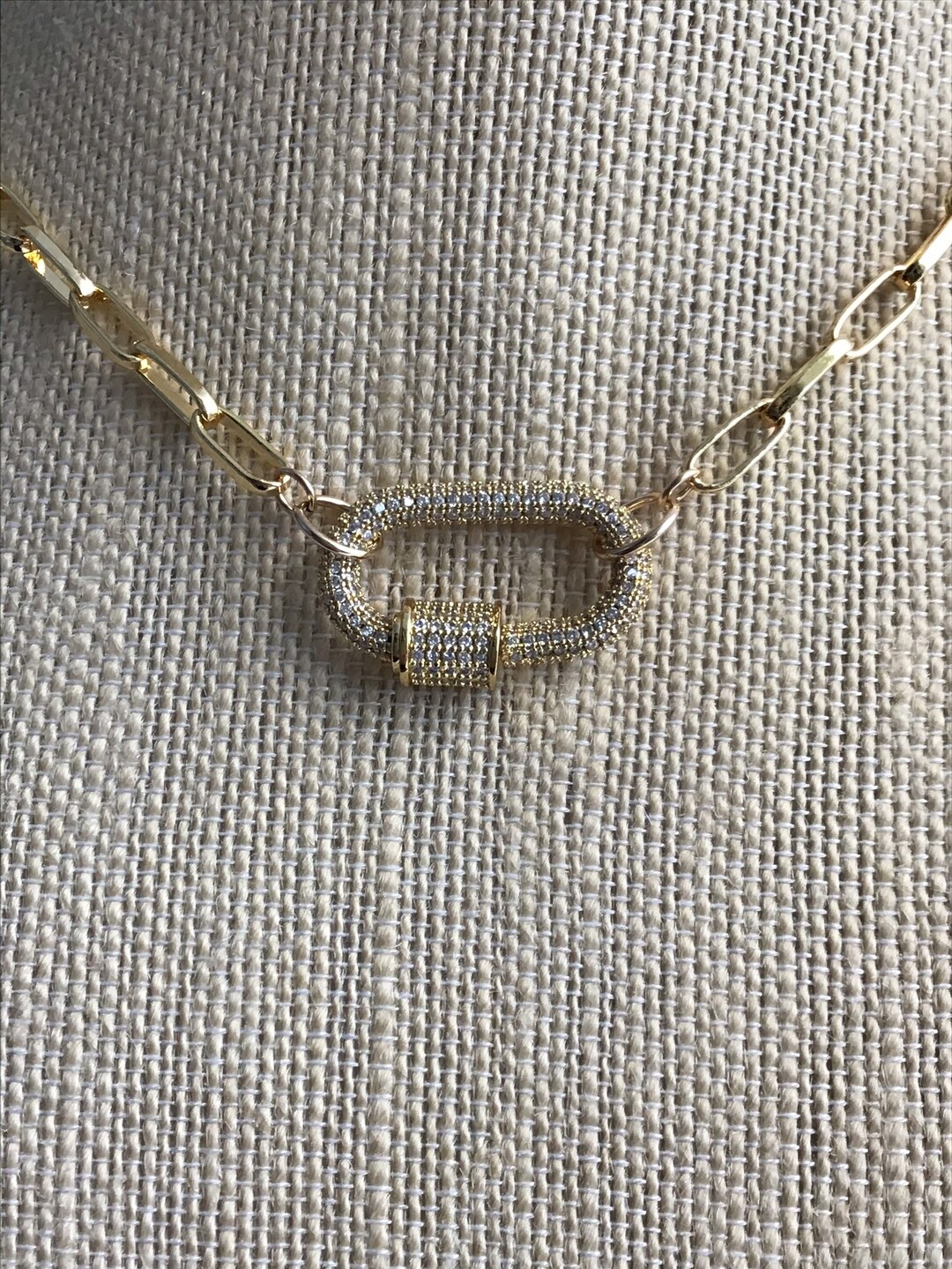 GOLDFILLED PAPERCLIP NECKLACE, Paperclip Necklace, Goldfilled Choker ...