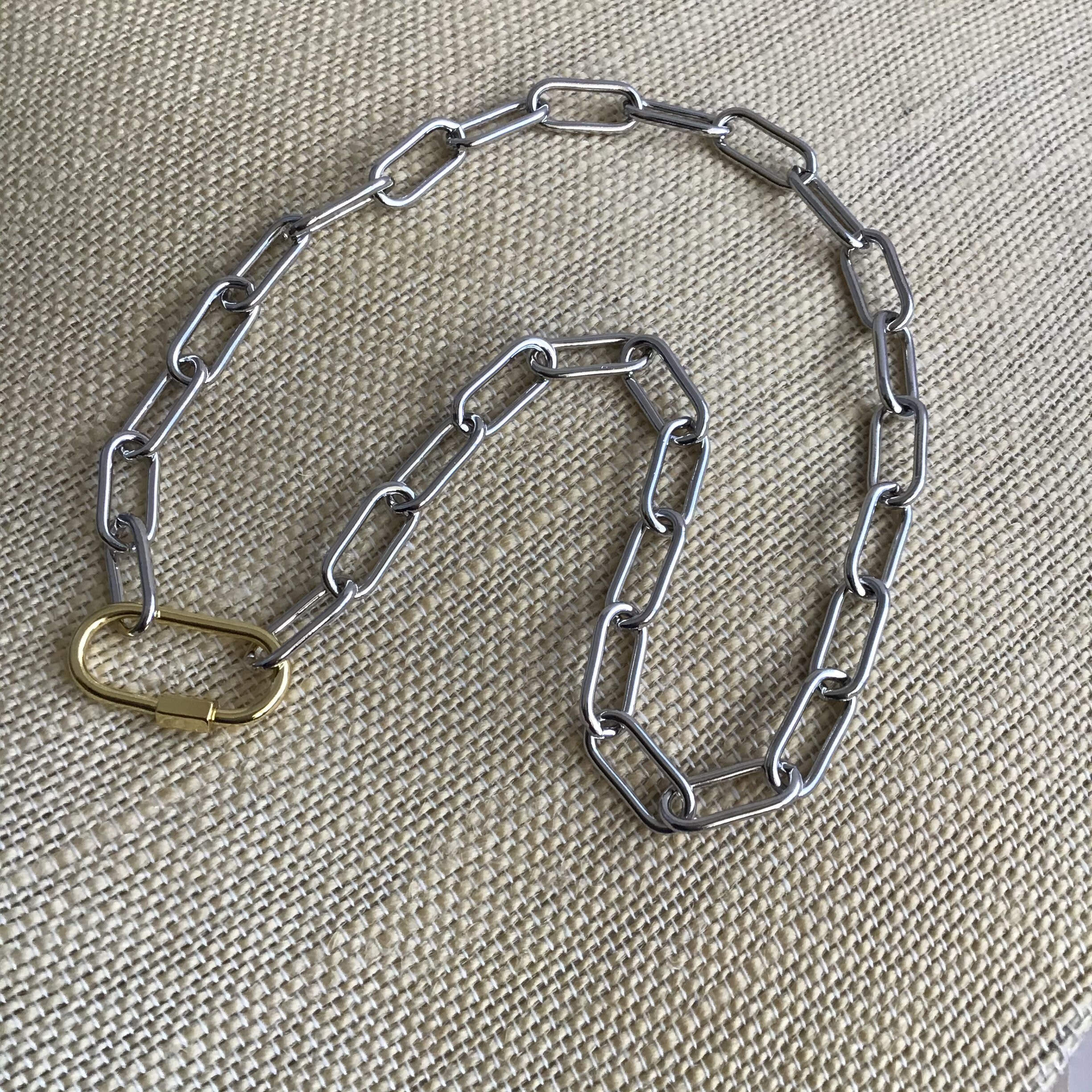 PAPERCLIP CHAIN NECKLACE Paperclip Choker Paperclip Chain | Etsy