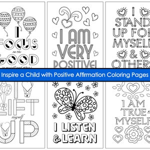 Coloring Pages for Kids: Positive Affirmations, Printables, Kids ...