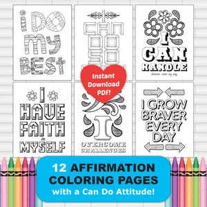 Coloring Pages for Kids: Positive Affirmations, Printables, Kids ...