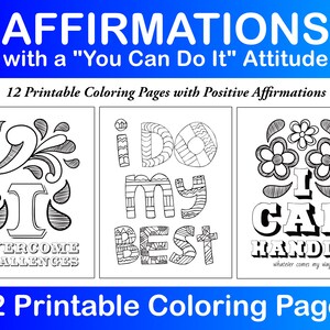 Coloring Pages for Kids: Positive Affirmations, Printables, Kids ...
