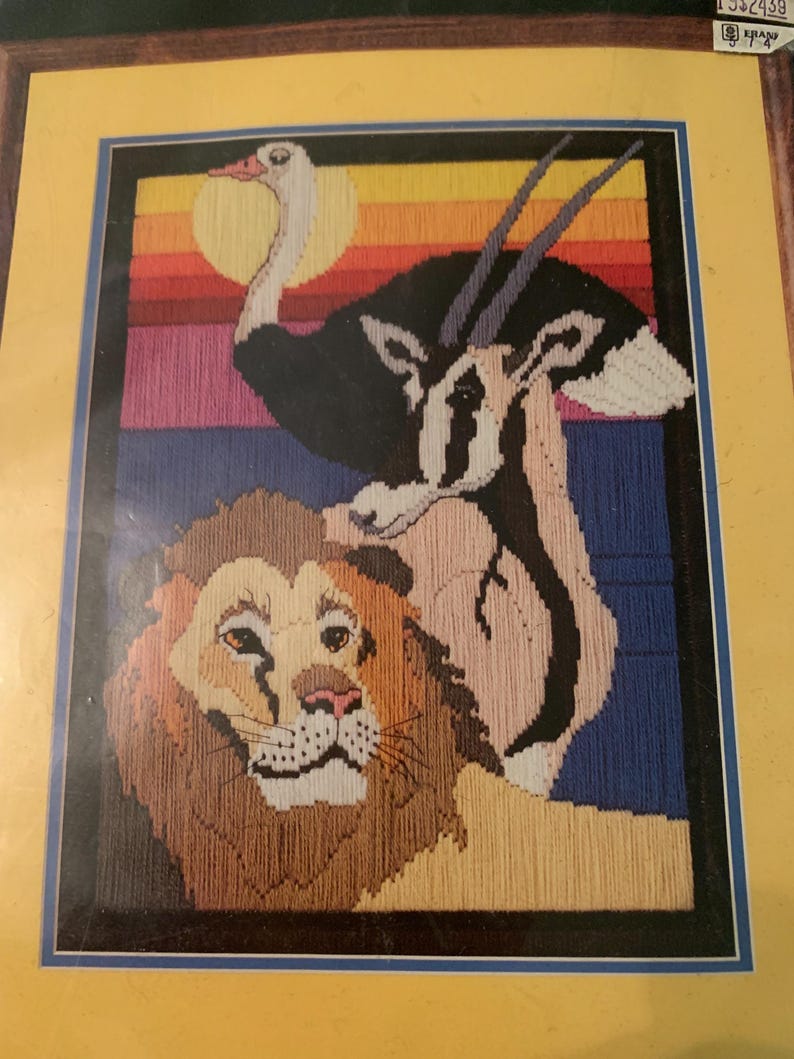 Safari Collage Dimensions Long Stitch Wildlife Portrait 1984 Kit - Etsy