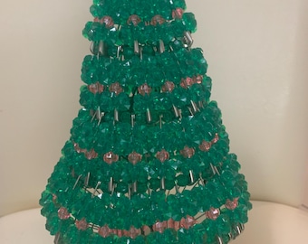 Vintage Safety Pin and Bead Christmas Tree Decor - Etsy