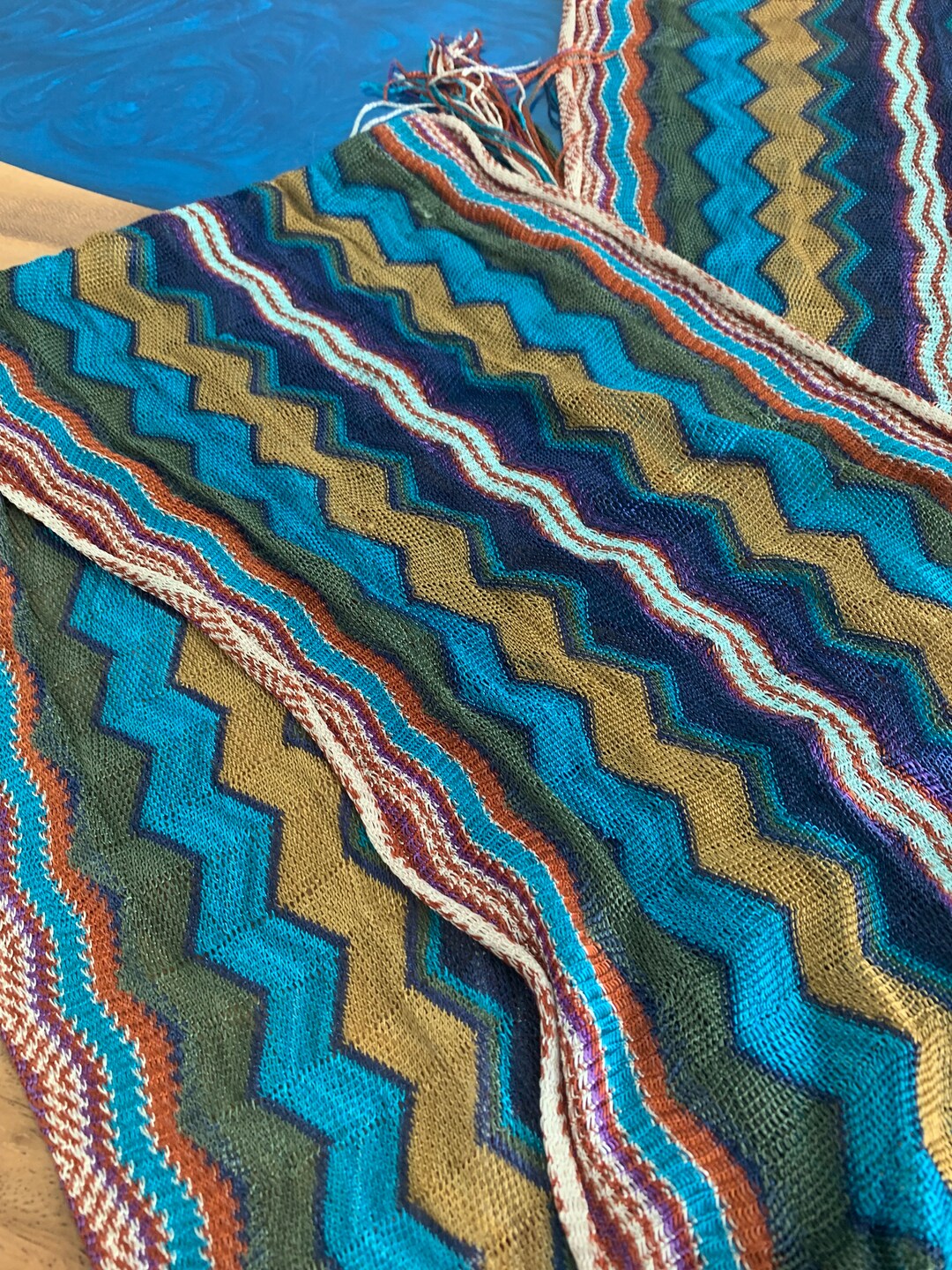 Italian Style Multi Color Beautiful Long Scarf With Fringe Design - Etsy
