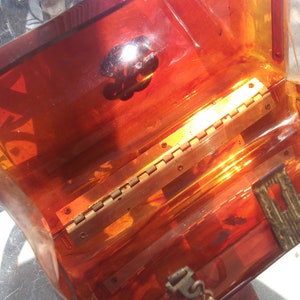 Lucite Amber Color With Original Gold Tone Hard Wear - Etsy