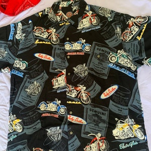 Harley Davidson Men’s Size Large Button -down Short Sleeve Shirt - Etsy