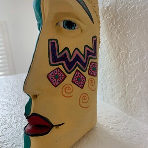 Hand Painted Two Colored Half and Half Face Sculpture With Amazing ...