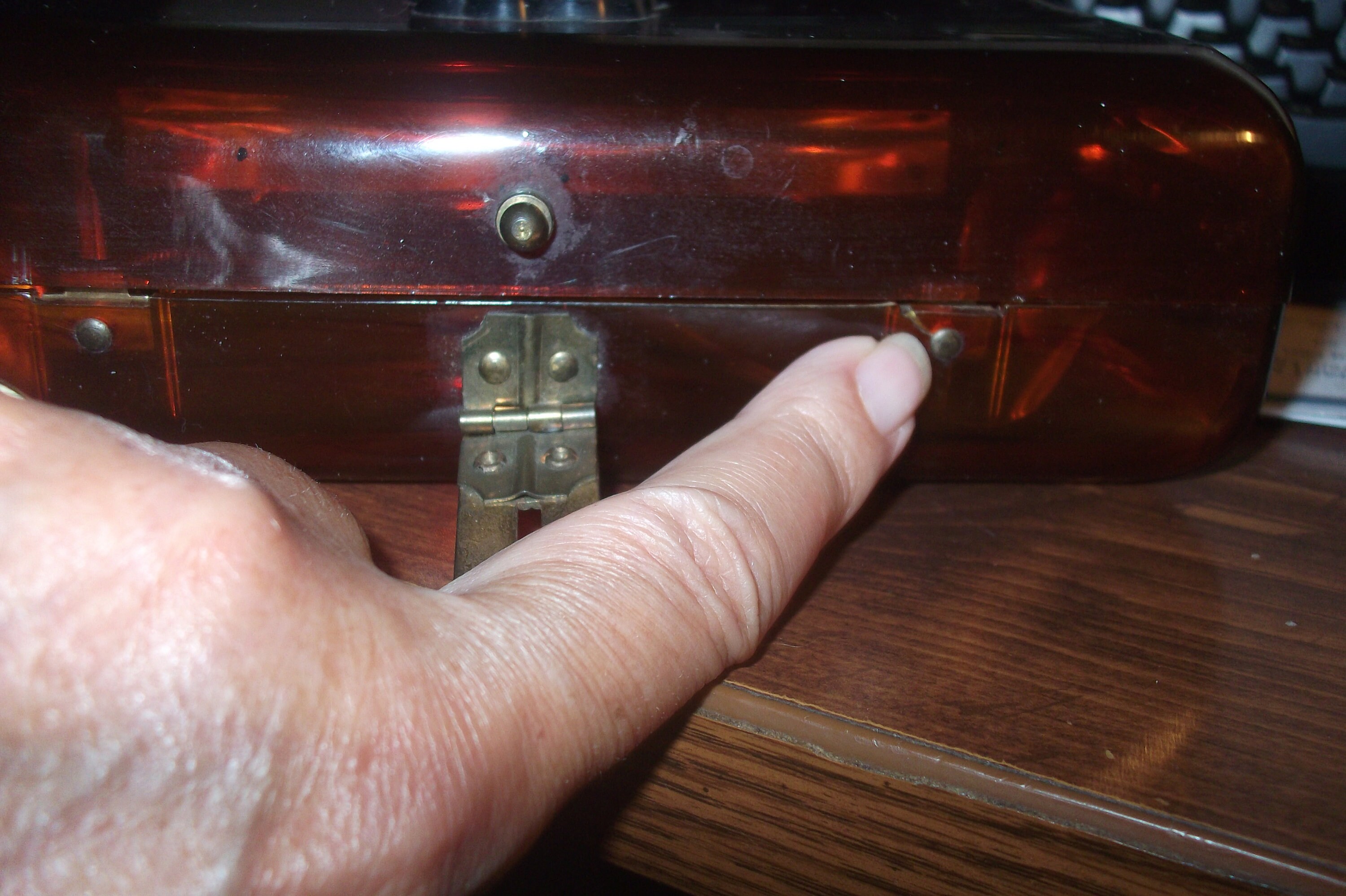 Lucite Amber Color With Original Gold Tone Hard Wear - Etsy