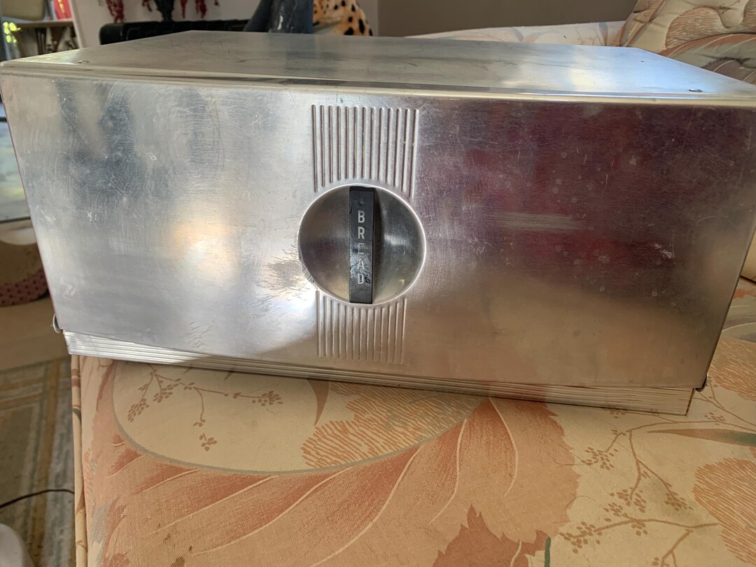Aluminum Silver Bread Box - Etsy