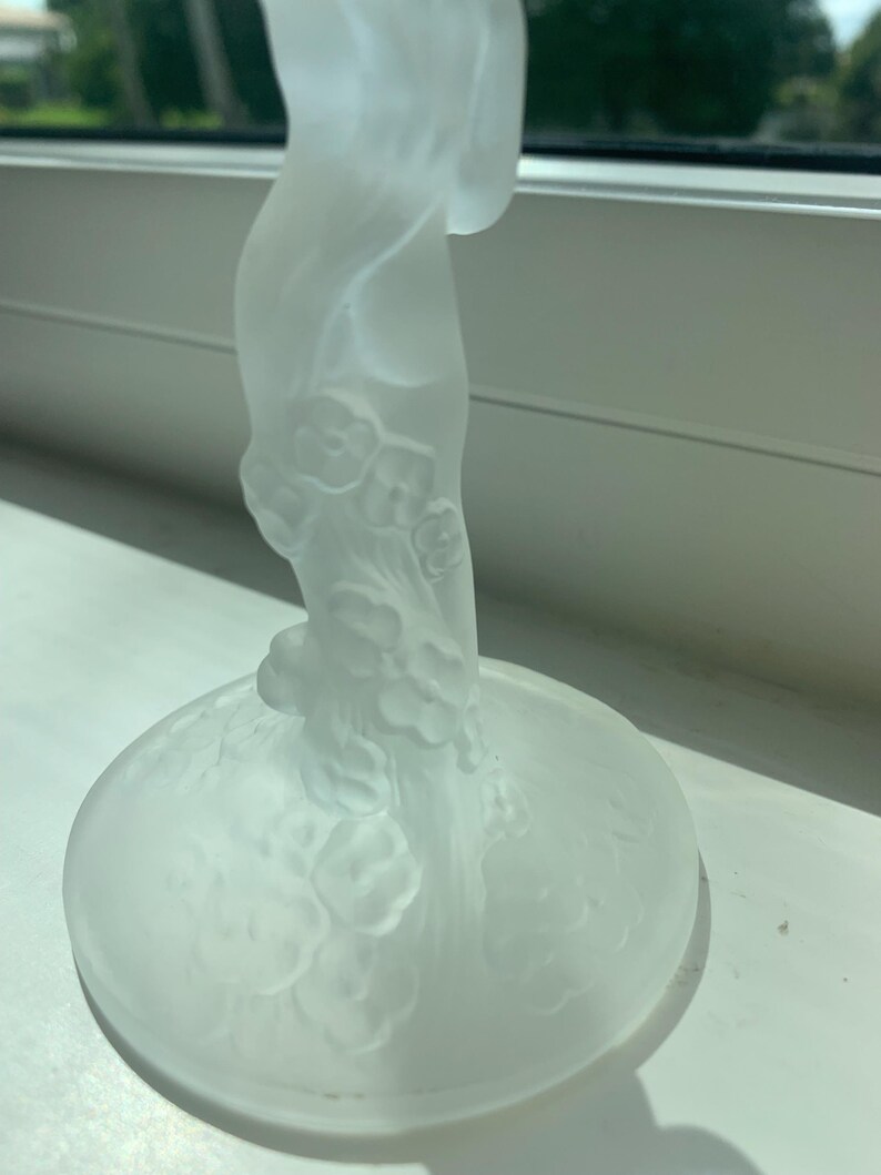 Aderia by Ishizuka Nude Woman Figure Frosted Covered With Flowers Flowy Hair Stem Wine Glass - Etsy