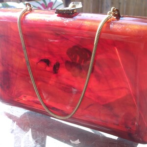 Lucite Amber Color With Original Gold Tone Hard Wear - Etsy