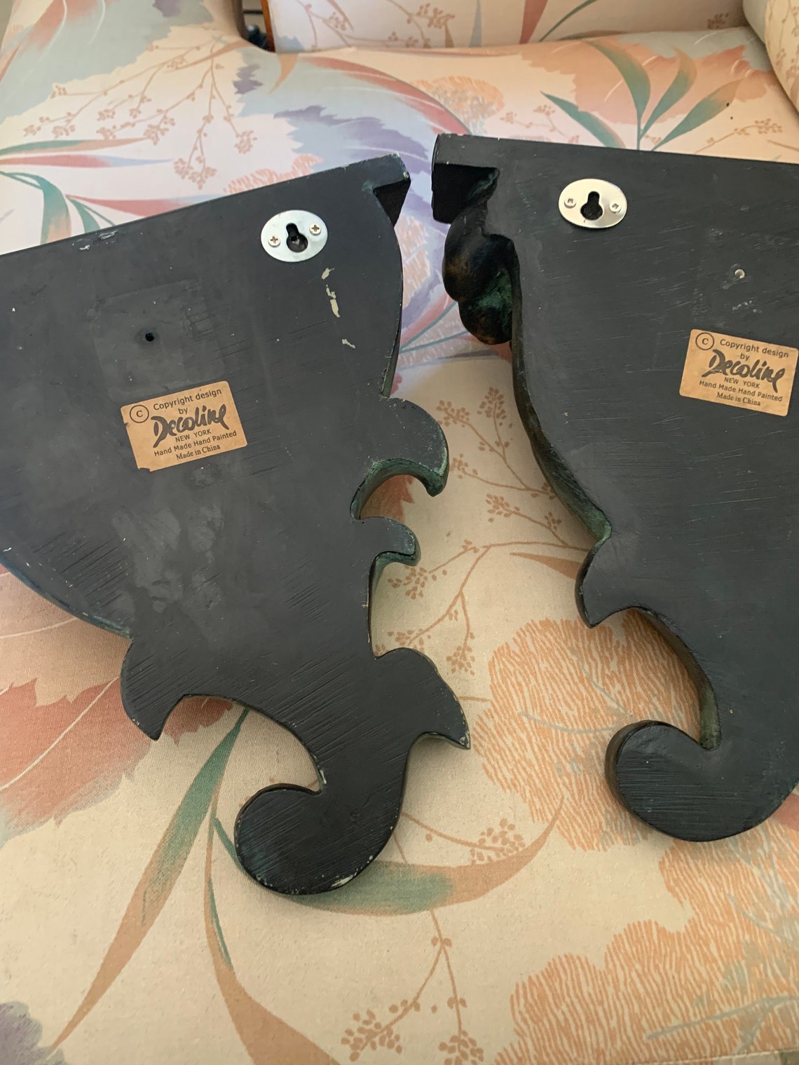 Set of Two Sconce’s Shelf’s Chunky Leaf Design Deco Style Wall Decor - Etsy