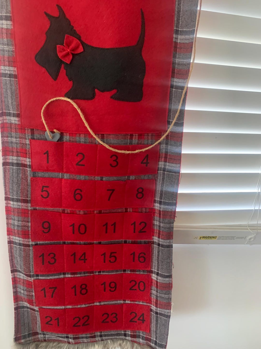 Scotty Dog Red and Black Christmas Advent Count Down Calendar - Etsy
