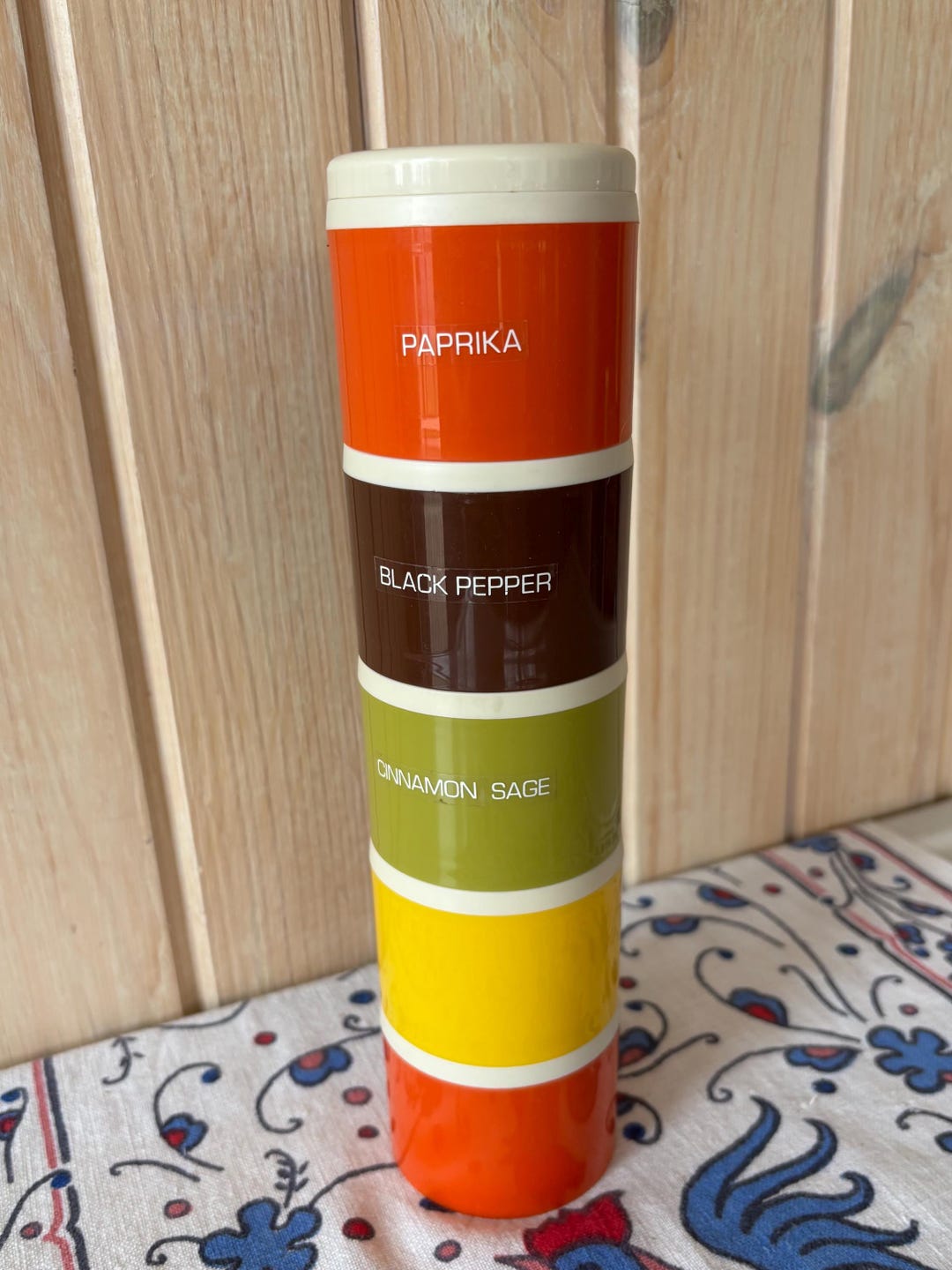 Vintage 1970s Tupperware Stacking Spice Shaker Set: Retro Kitchen Decor ...