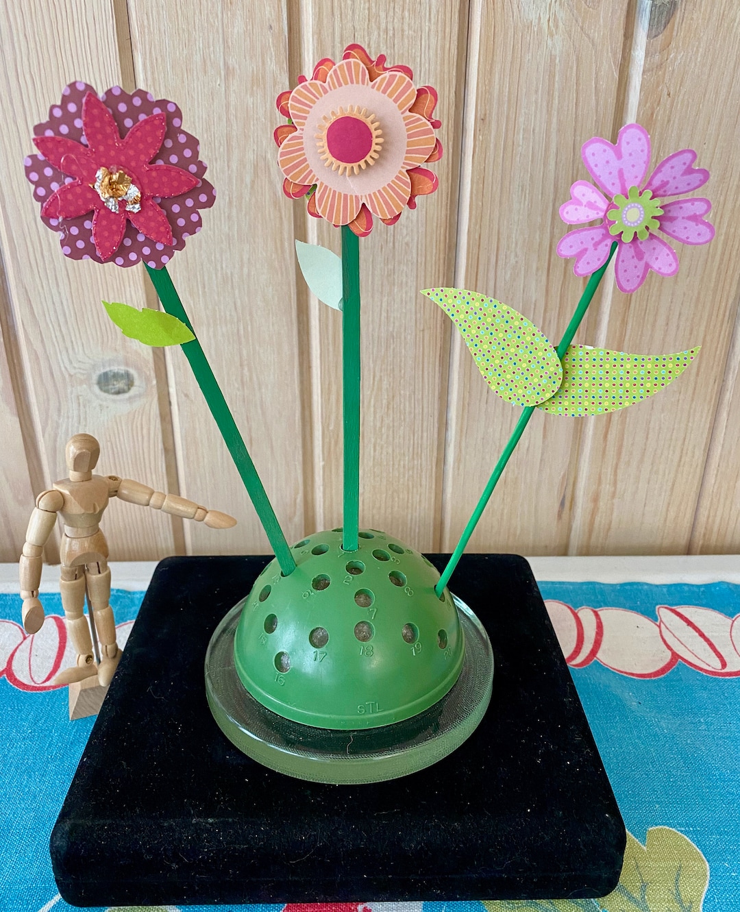 Vintage Wheaton Green Flower Frog: Numbered Glass Paperweight - Etsy