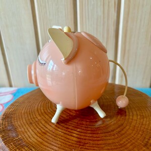 1950s Vintage Piggy Bank, Plastic PINK Pig, Baby Shower Gift, Pig ...