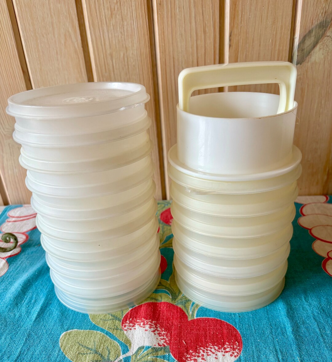 Classic Tupperware Hamburger Press Kit 15 Burger Keepers, Patty Maker ...