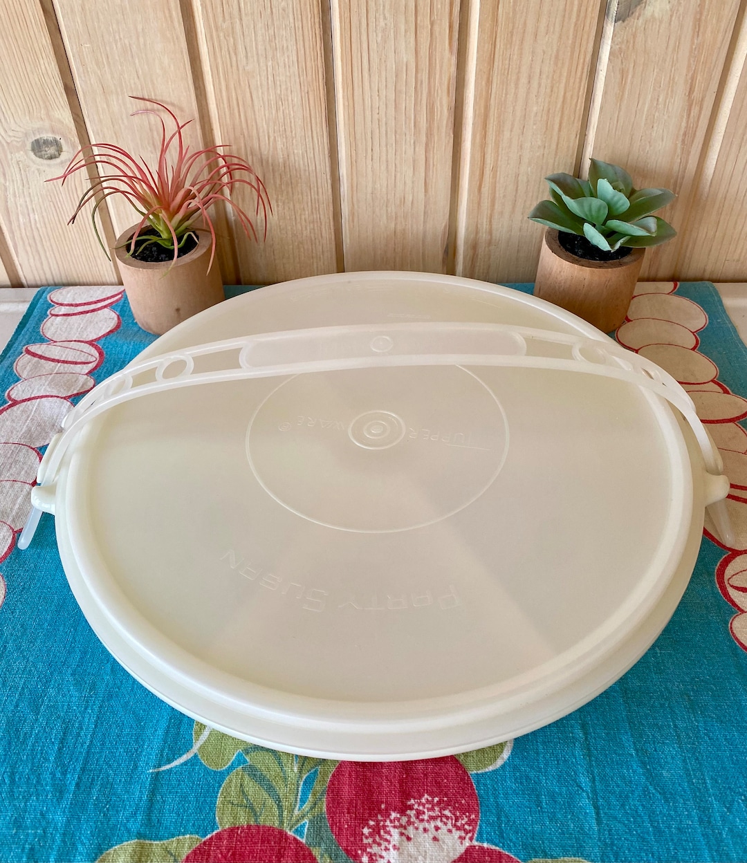 Vintage Tupperware Round Party Susan Divided Serving Tray 405-1 With ...