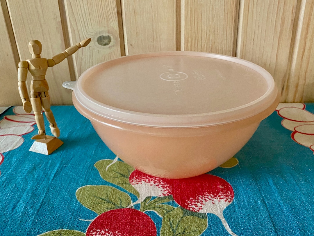 Vintage Peach Tupperware Wonderlier Bowl With Lid - Etsy