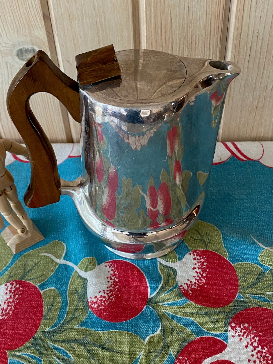 Vintage Picquot Ware Teapot: Magnalium With Sycamore Handle, Model J6 ...