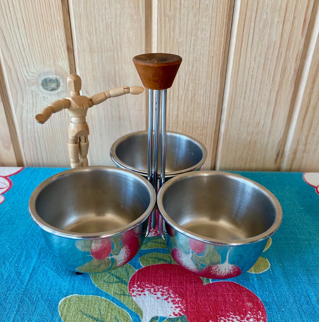 Mid Century Modern Stainless Steel Condiment Caddy: Vintage Foley Sauce ...
