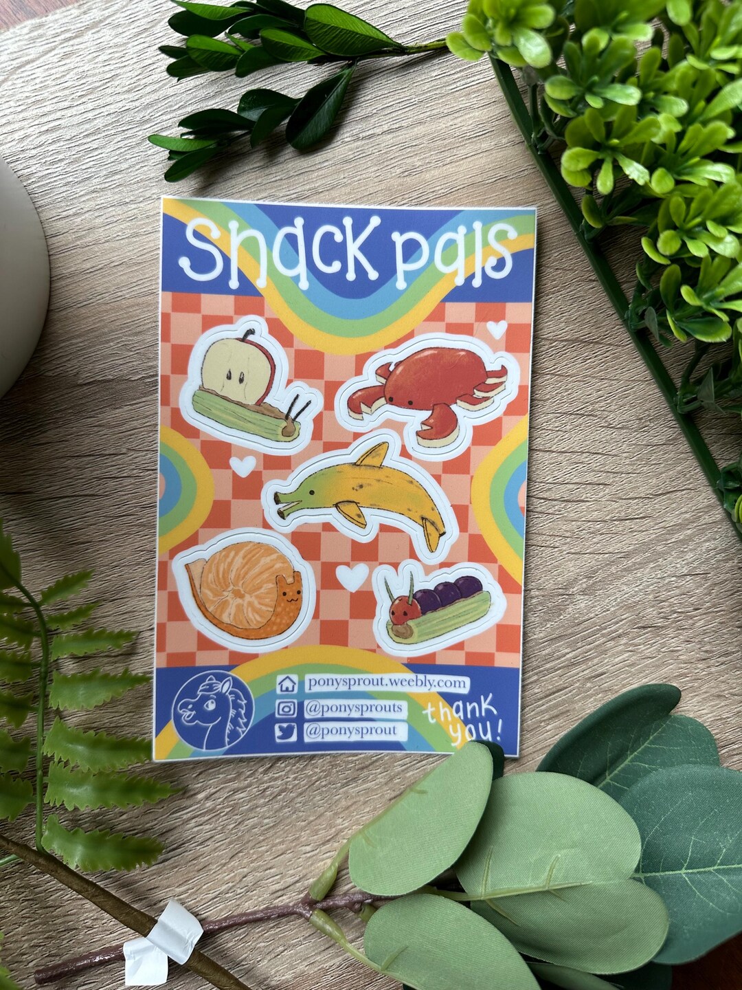 Snack Pals Food Animals Sticker Sheet - Etsy