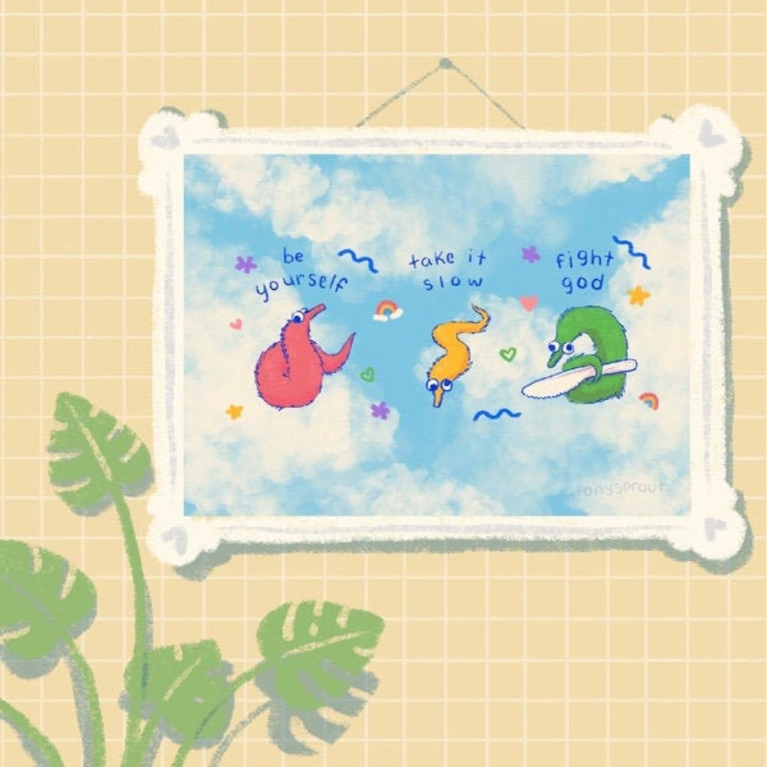 Fluffy Worms DIGITAL Print - Etsy