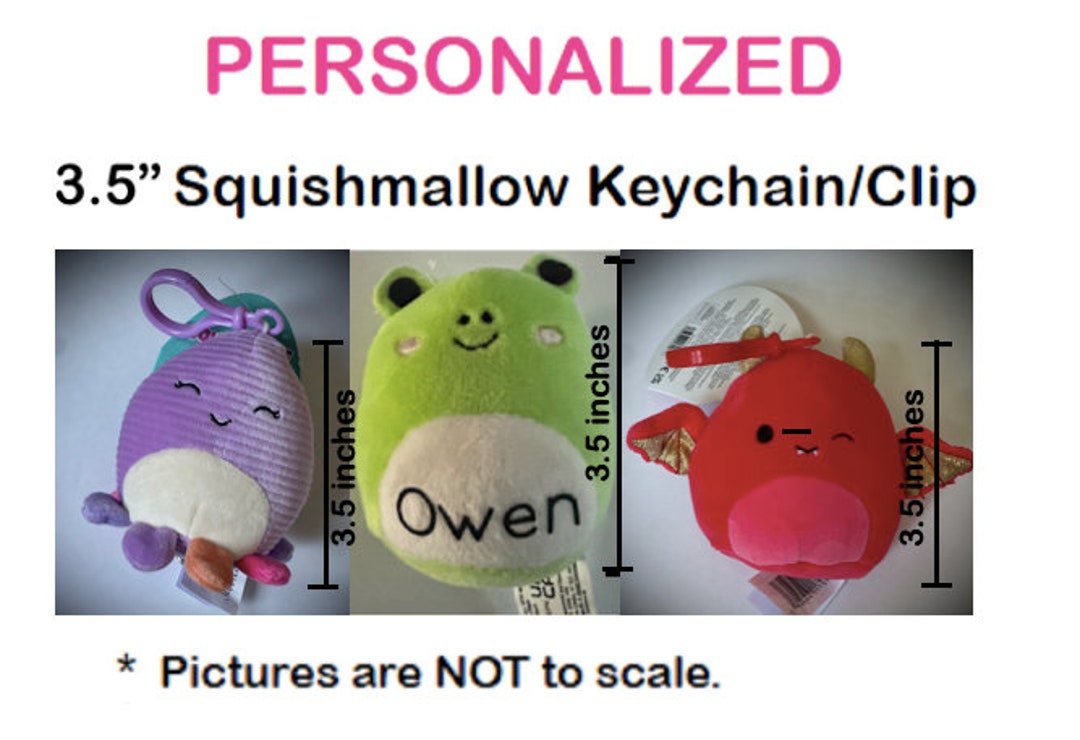 Personalized 3.5" Squishmallow Keychain/clip - Etsy