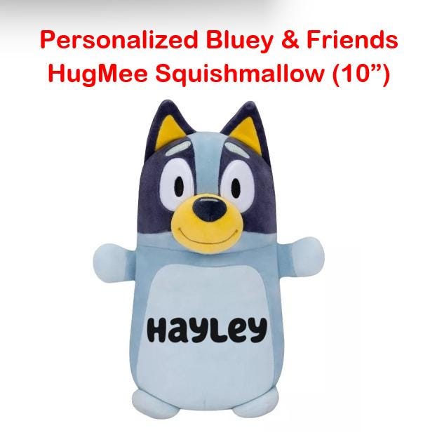 Personalized Bluey Hugmee 10" Squishmallow - Etsy