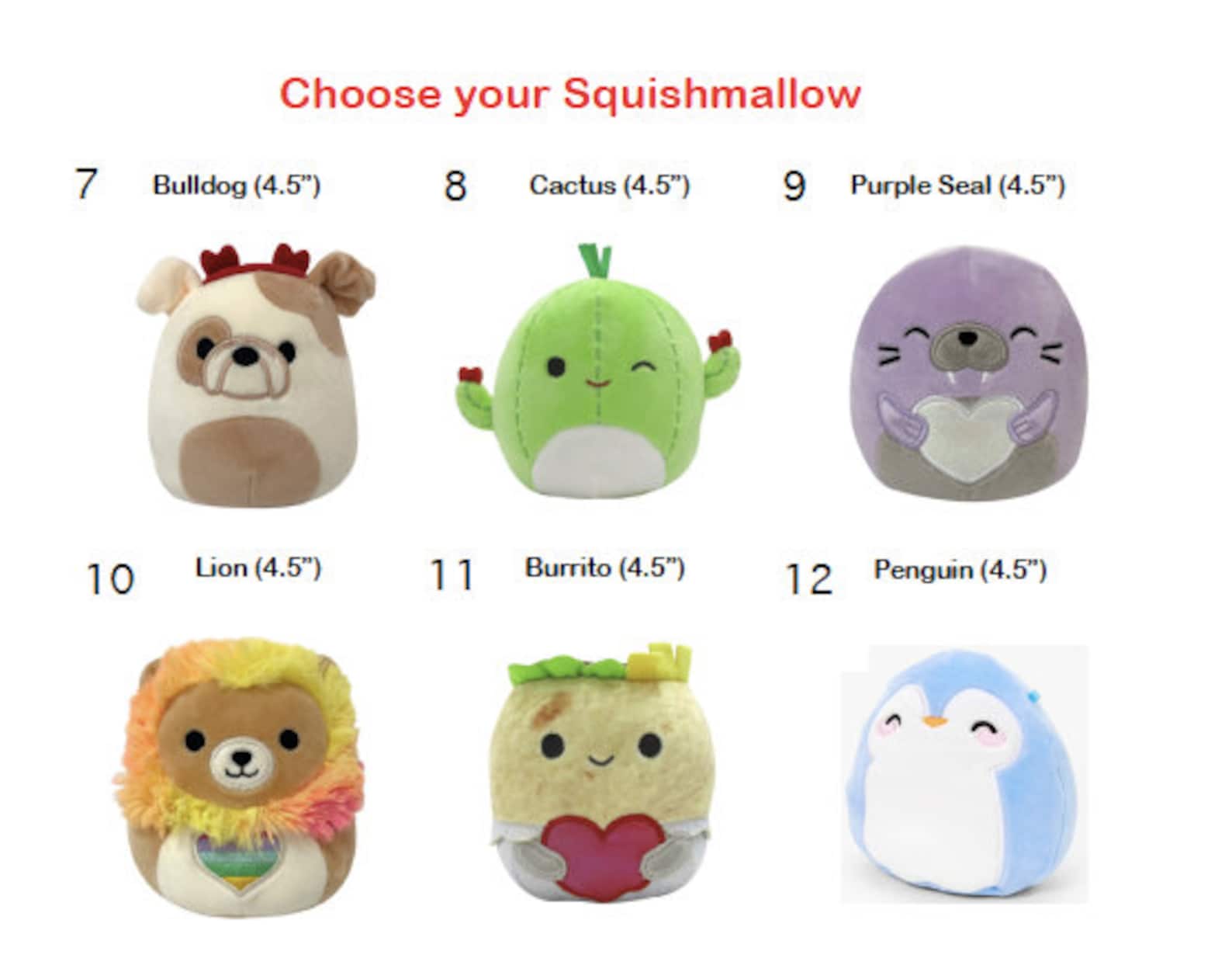 Personalized Squishmallow Plush Toy Custom Stuffed Animal | Etsy