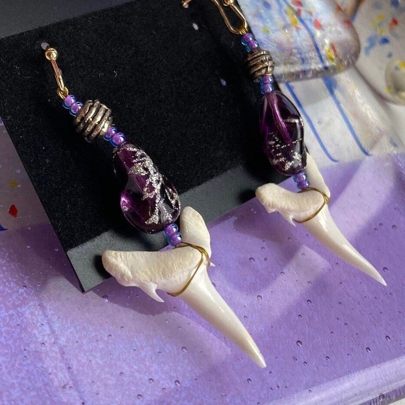 Shark Teeth Earrings - Etsy