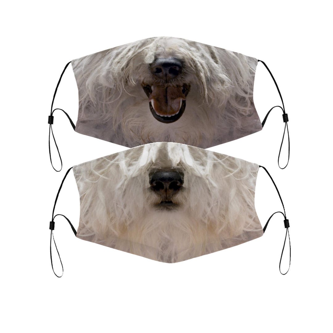 Komondor Face Mask With Filter Pocket and Nose Wire, Washable ...