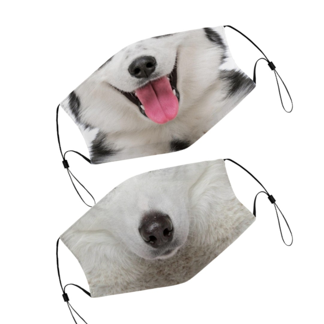Husky Face Mask With Filter Pocket and Nose Wire Washable & - Etsy
