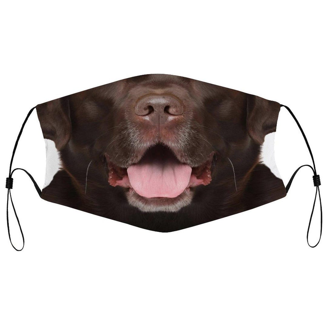 Chocolate Labrador Retriever Face Mask With Filter Pocket and Nose Wire ...