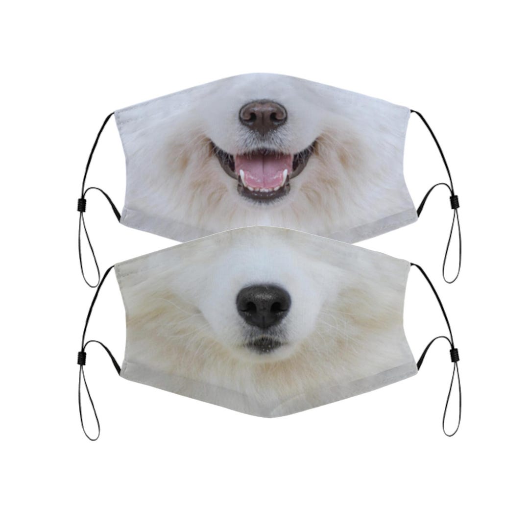 American Eskimo Face Mask With Filter Pocket and Nose Wire, Eskie ...