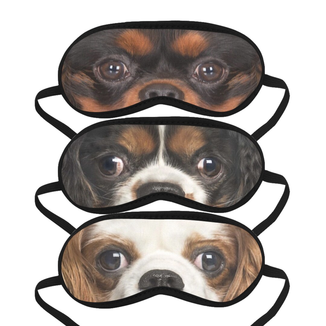 Cavalier King Charles Spaniel Eyes Sleep Mask, Custom Photo Dog Lover ...