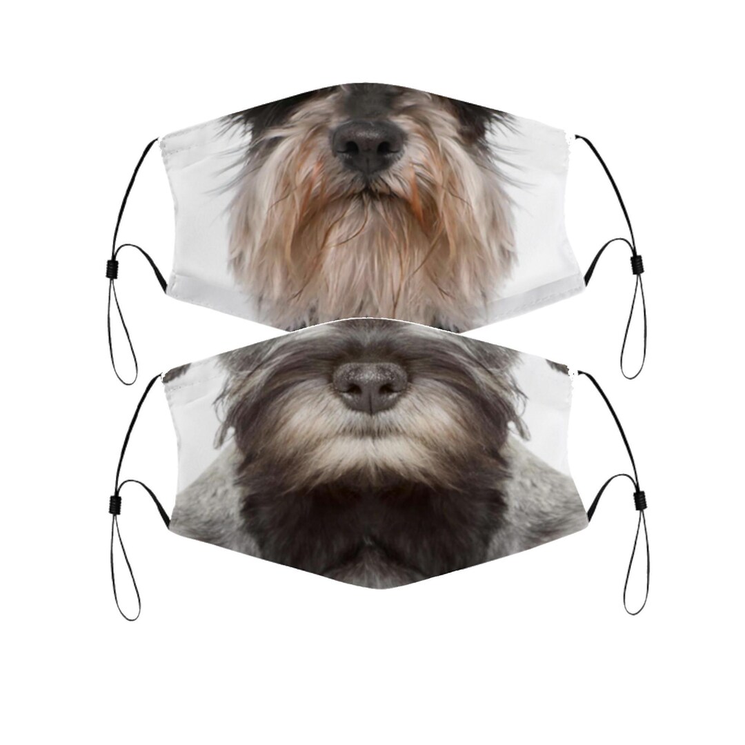 Miniature Schnauzers Face Mask With Filter Pocket and Nose Wire ...