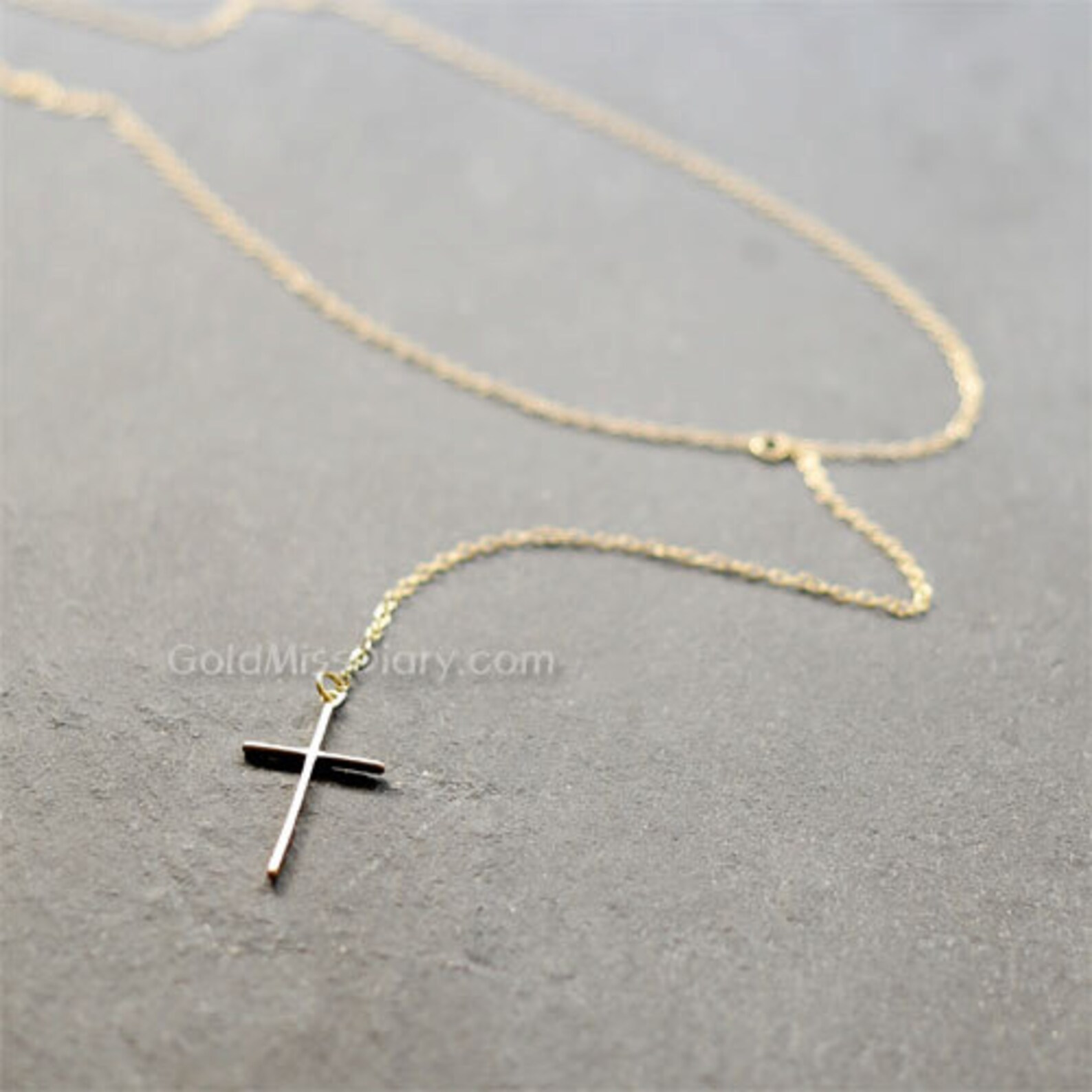 Skinny Cross Necklace (gold) - Skinny Gold Cross Necklace - Etsy