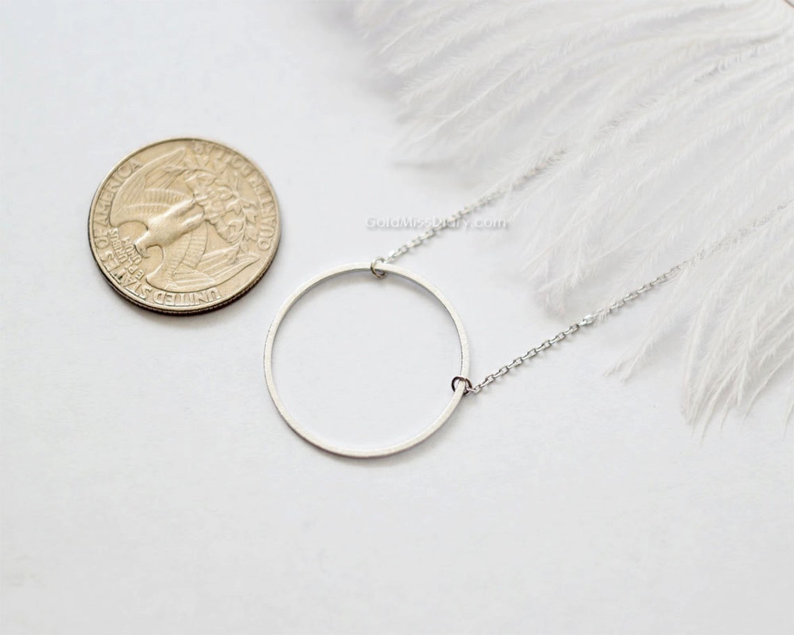 Silver Big Circle Karma Necklace, Infinity, Eternity, Circle, Ring ...