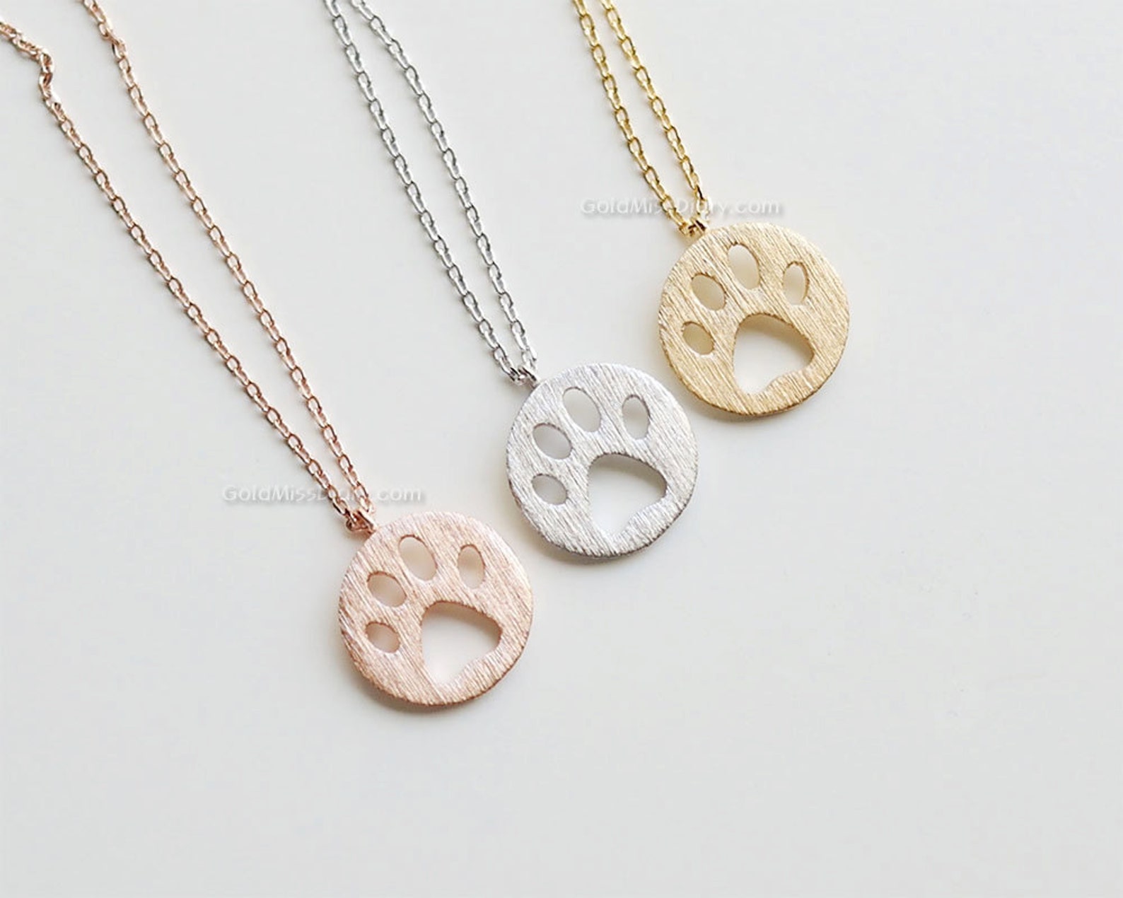 Silver Dog Paw Necklace Cat Paw Necklace Bear Paw Necklace - Etsy