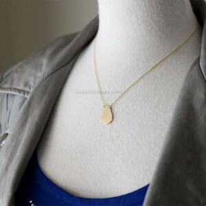 Georgia State Necklace in Gold, GA State Gold Necklace, Atlanta ...