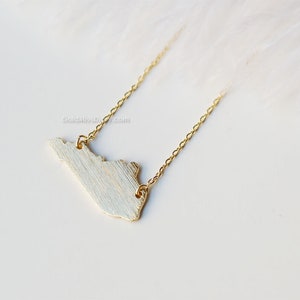 Kentucky State Necklace in Gold, KY State Gold Necklace, Kentucky ...