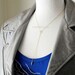 Rose Gold Spike Drop Down Necklace / Simple Circle Necklace / Minimal Y ...