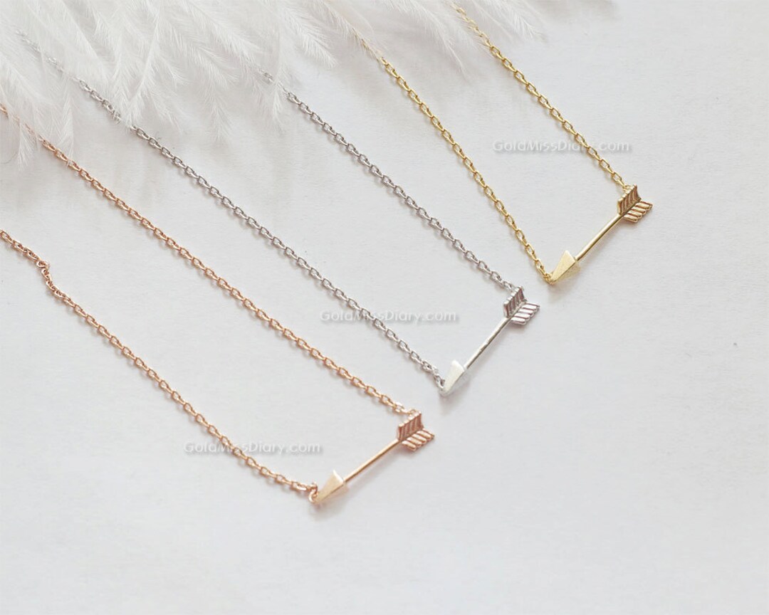 Silver Tiny Arrow Necklace ,dainty Arrow Necklace, Affordable Charm ...