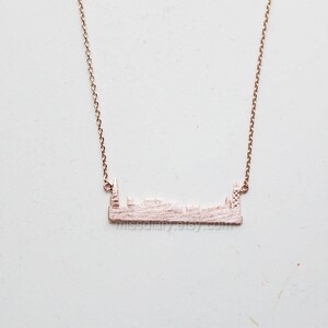 Chicago Skyline Necklace, Chicago Bar Necklace, City Bar Necklace, USA ...